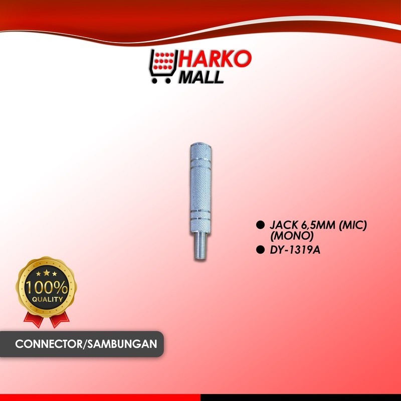 Jual Jack Jek Connector Sambungan to Mic Female 6.5 mm Mic Mono DY ...