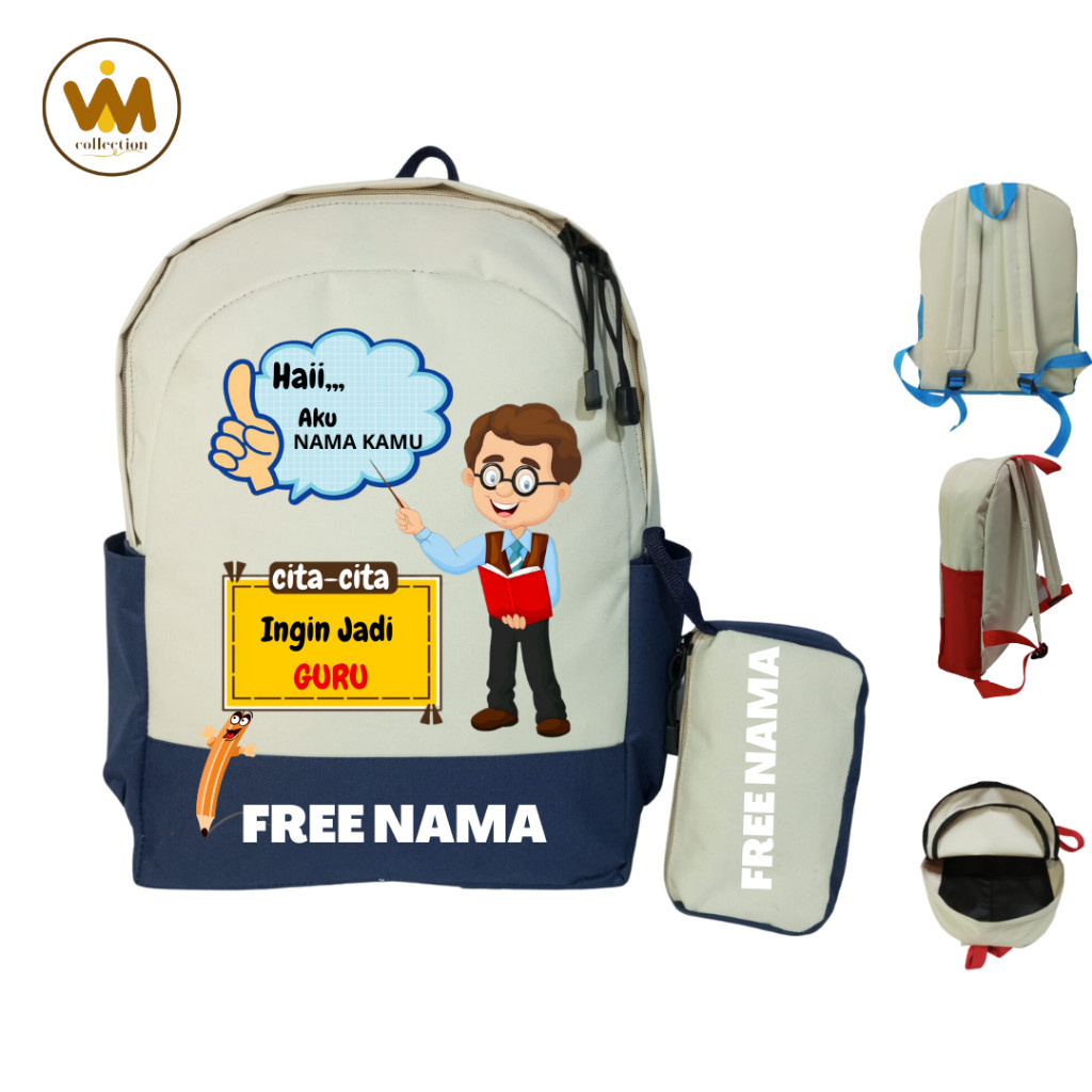 Jual TAS ANAK SEKOLAH TK SD / TAS SEKOLAH ANAK CITA-CITA GURU / TAS ...