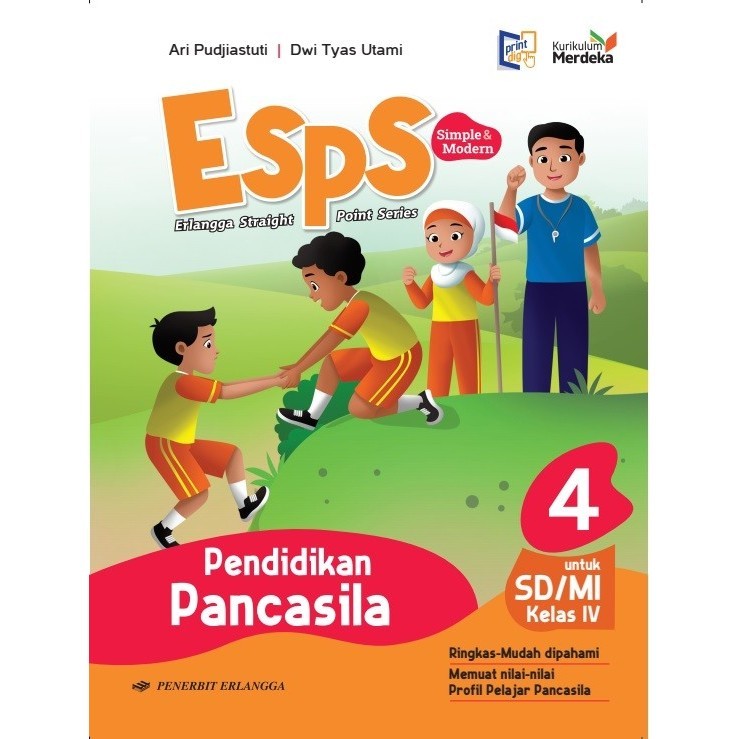 Jual 0023230161 - BUKU ERLANGGA (ORIGINAL) ESPS PENDIDIKAN PANCASILA SD/MI KELAS 4 KM REVISI ...