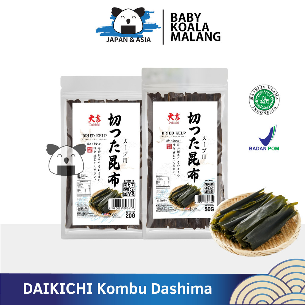 Jual DAIKICHI Kombu Dashi Konbu Dashima 50 g │ Kaldu Rumput Laut Import ...