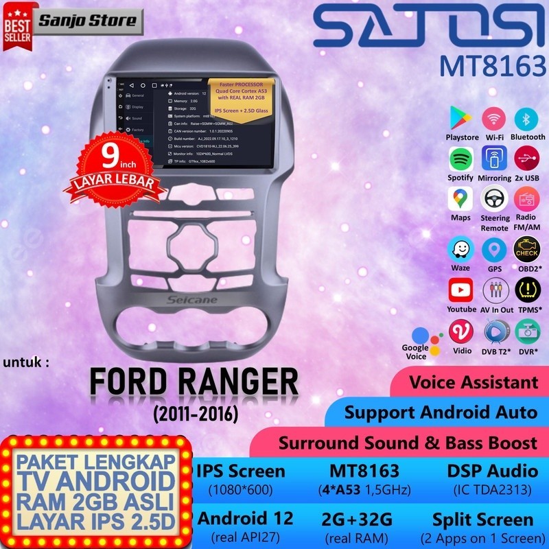 Jual SANJO - Paket Frame OEM + Soket PNP + Canbus + Headunit Android 9 ...