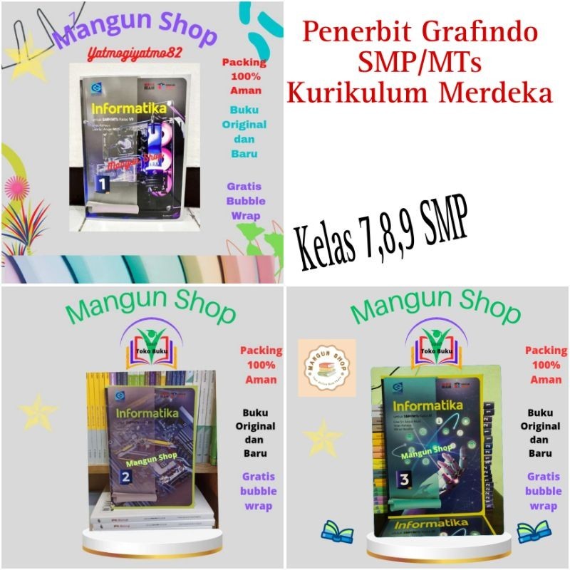 Jual Buku Informatika Kelas 7,8,9 SMP Kurikulum Merdeka Grafindo | Shopee Indonesia
