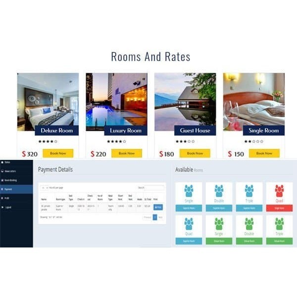 Jual source code dan script web aplikasi Hotel Management System ...