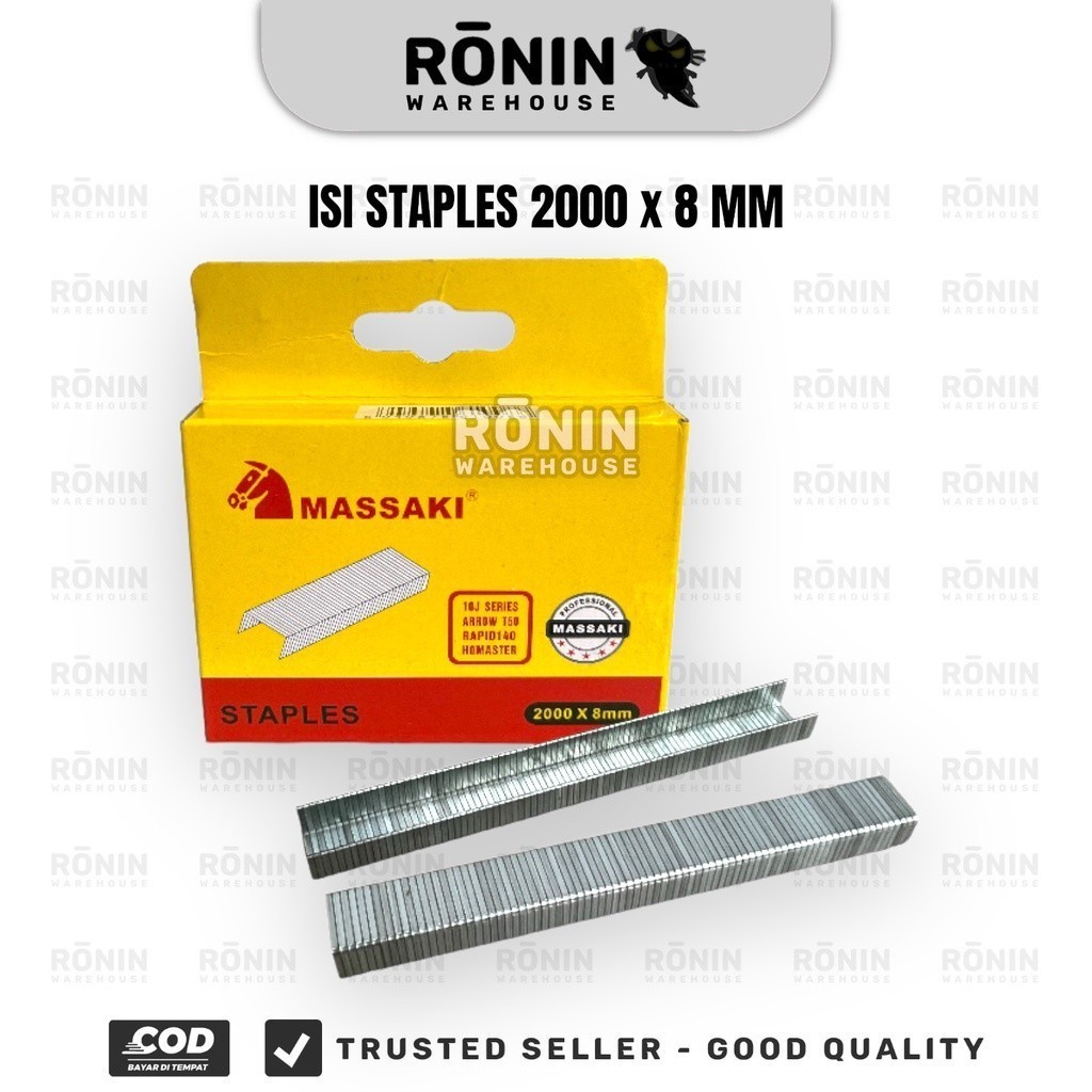 Jual MASSAKI Isi Staples Tembak Refill Staple Gun Tacker Stapler Hekter ...