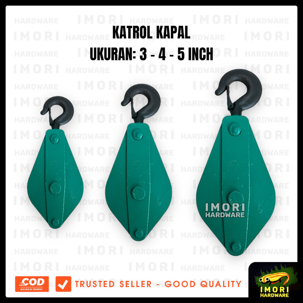 Jual RUSH Katrol Kapal 3 4 5" inch Kerekan Air Sumur Timba Besi Pulley ...