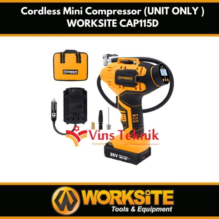 Jual MINI COMPRESSOR CORDLESS POMPA ANGIN MINI WORKSITE CAP115D UNIT ...
