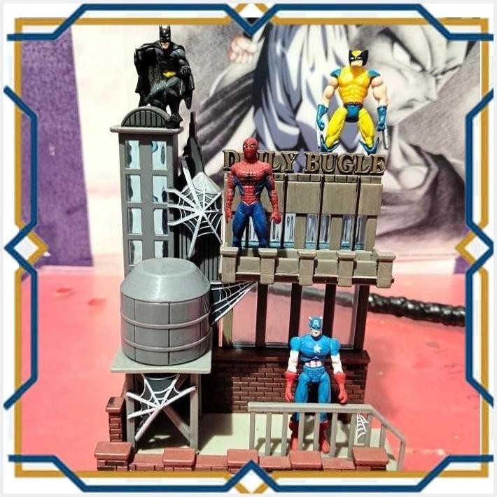 Jual [R28] Figure Spider-Man Marvel Nano Scene Daily Bugle City Scene ...