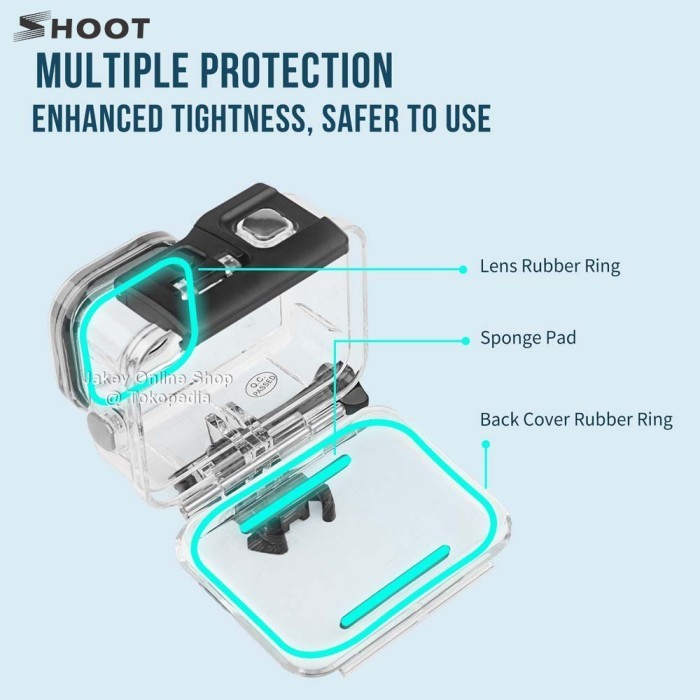 Jual Shoot Hero9 Waterproof Case 60M Housing For Gopro Hero 9 Black Casing | Shopee Indonesia