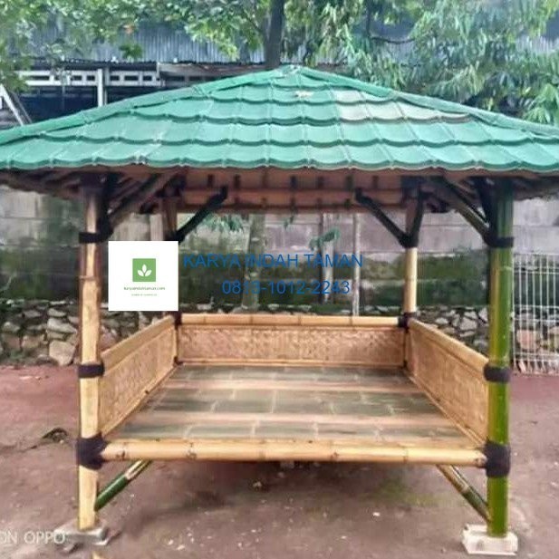Jual Saung Gazebo Bambu Persegi | Shopee Indonesia