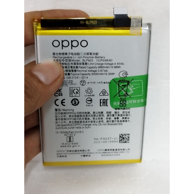 Jual Batre Baterai OPPO A57 2022 4G / OPPO A77S BLP923 ORIGINAL 100% ...