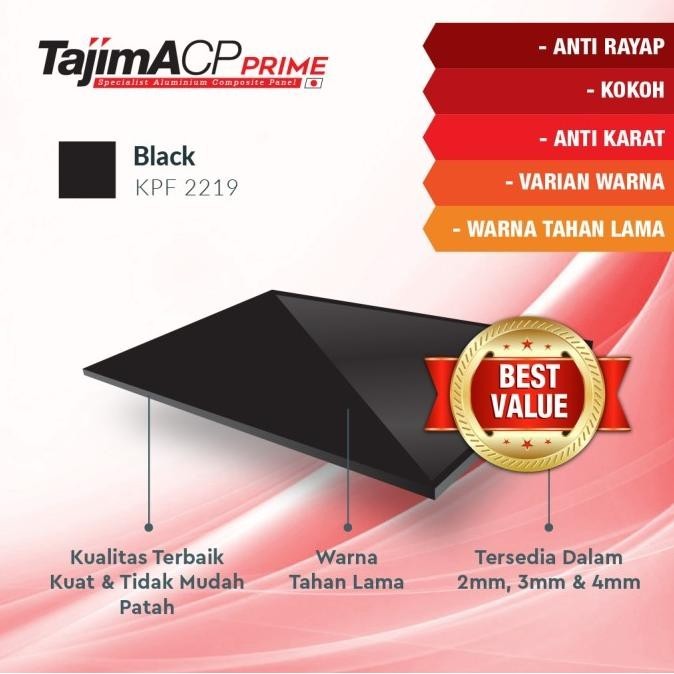 Jual ACP Tajima Black 3mm Indoor - Aluminium Composite Panel | Shopee ...