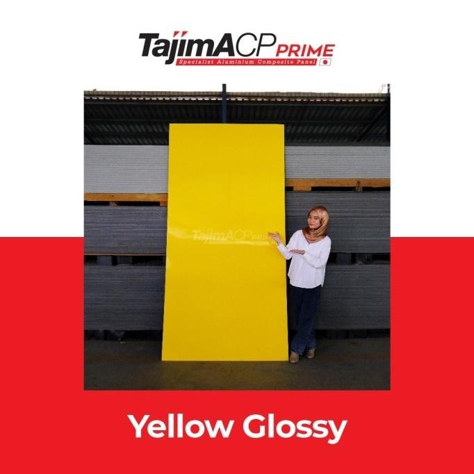 Jual ACP TAJIMA Yellow Glossy 3mm Indoor aluminium composite panel ...