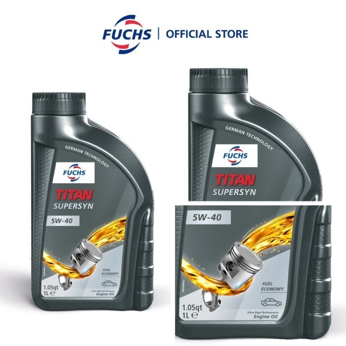 Jual Fuchs Titan Supersyn 5W40 Fully Synthetic Engine Oil 1L Oli Mobil ...