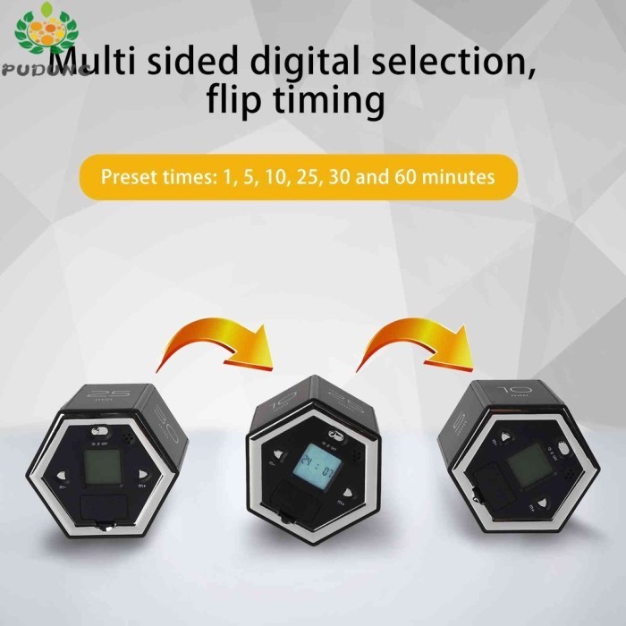 Jual Timer Digital Dapur Hexagon Flip Countdown Reminder Alat Untuk ...