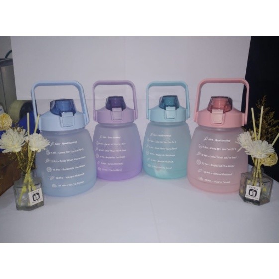 Jual Botol Air Minum Viral Gradasi / Botol Anak Gemes 1300Ml Free ...