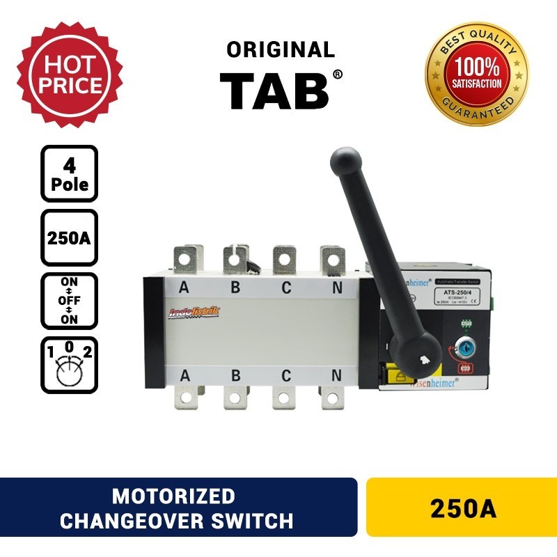 Jual Change Over Switch 4 Pole 250 Ampere Motorized COS Ohm Saklar Wisenheimer ORIGINAL ...