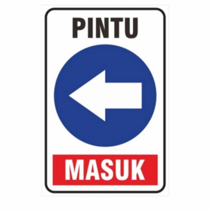 Jual Stiker Sign Arah Panah Pintu Masuk / Keluar. Rambu K3 Safety. Sticker | Shopee Indonesia