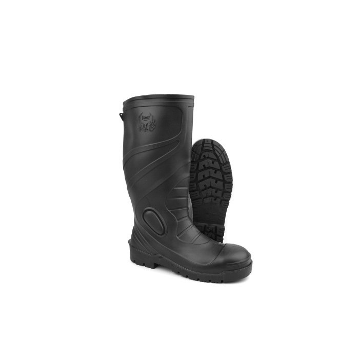 Jual SEPATU BOOT TINGGI HUNTER SAFETY 1 HITAM KUNING PUTIH TOE CAP BESI ...