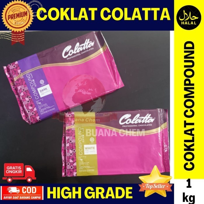 Jual Ready Colatta Dark White Milk Chocolate Compound Coklat Batang 1kg ...
