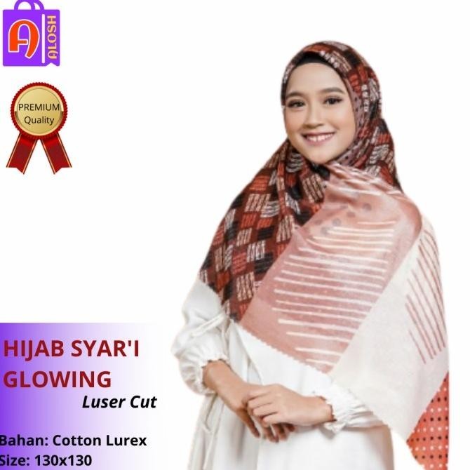 Jual Fara Veily Jilbab Segi Empat Syar'i Motif By Damia Scarf | Shopee ...