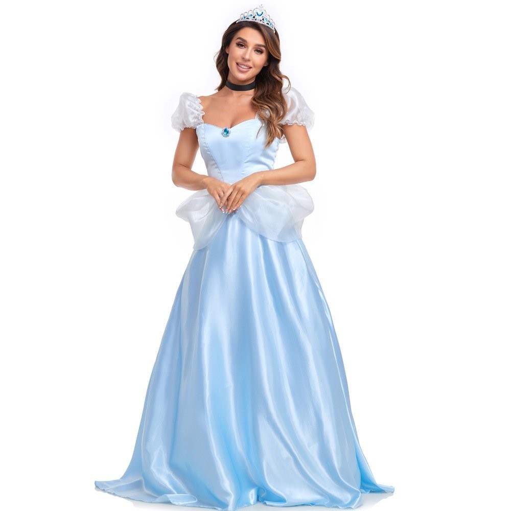 Jual Halloween Masquerade Adult cosplay Cinderella Princess Dress ...