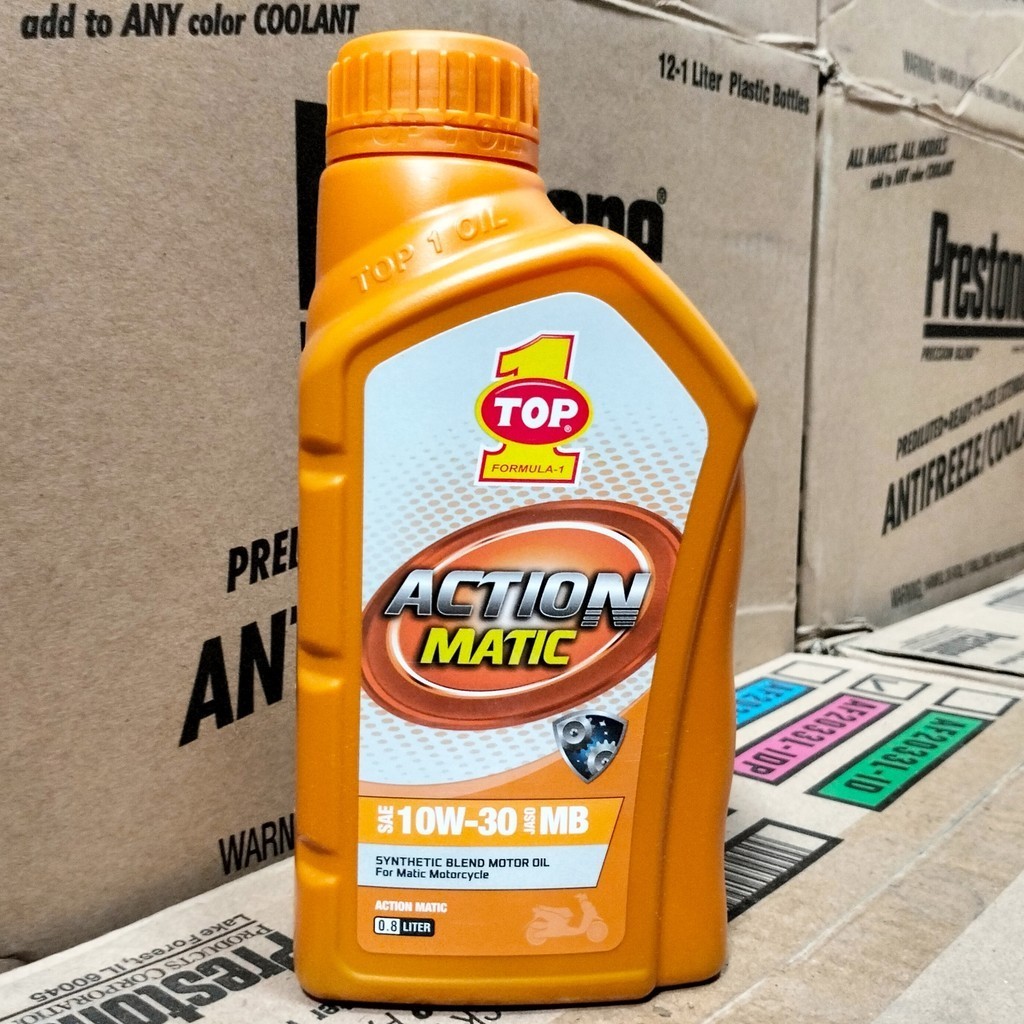 Jual OLI MESIN MOTOR MATIC TOP1 / TOP 1 ACTION MATIC 10W-30 800 ML ...
