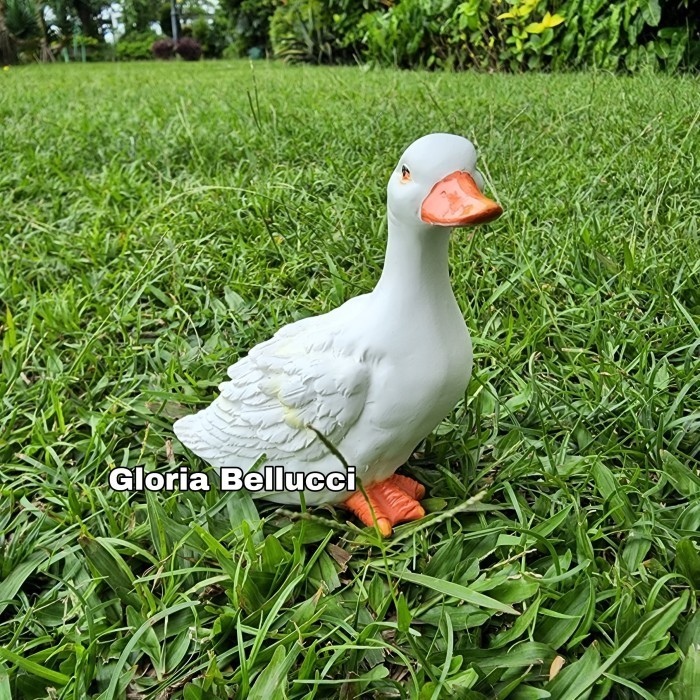 Jual patung angsa putih pajangan goose dekorasi taman kebun lemari ...