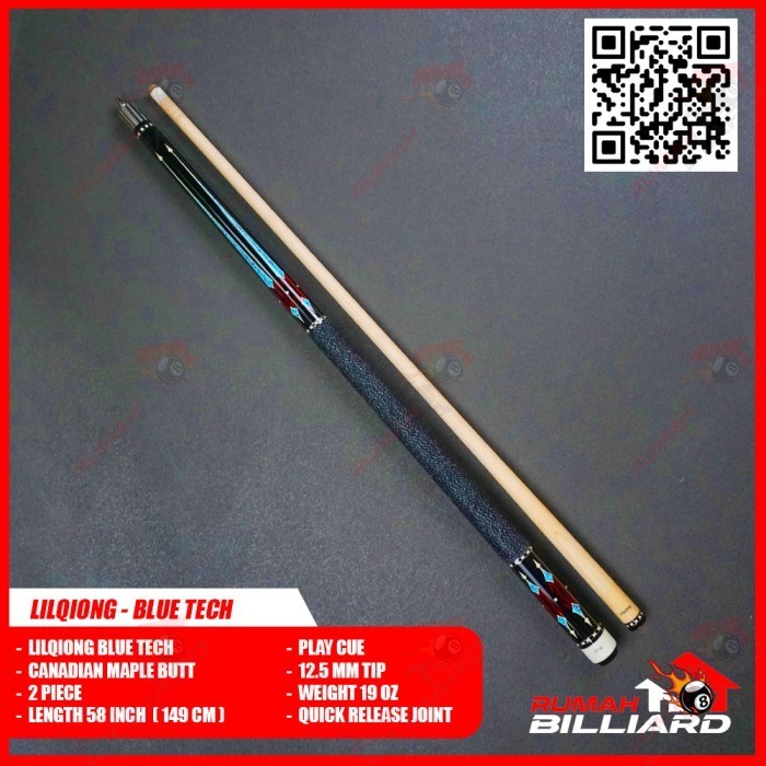 Jual Stick Billiard - Billiard Cue - Lilqiong Blue Tech - Maple Wood ...