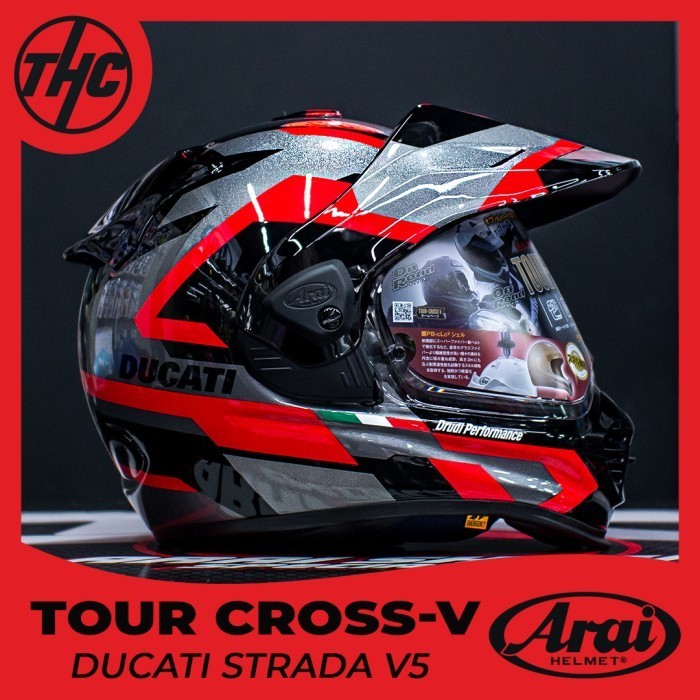 Jual ARAI TOUR CROSS 5 DUCATI STRADA V5 FULL FACE TOURING HELMET ...
