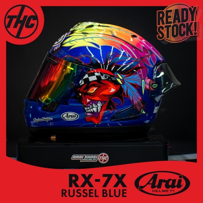 Jual ARAI RX7X SCOTT RUSSEL BLUE RX-7X FULL FACE HELM ORIGINAL | Shopee ...