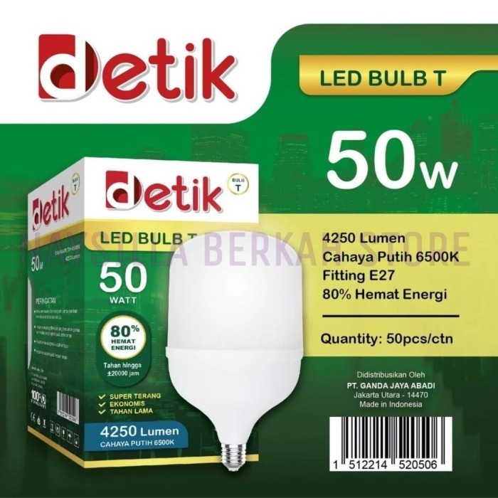 Jual LAMPU LED DETIK 50W - BOHLAM LED BULB - SNI - KUALITAS PREMIUM ...