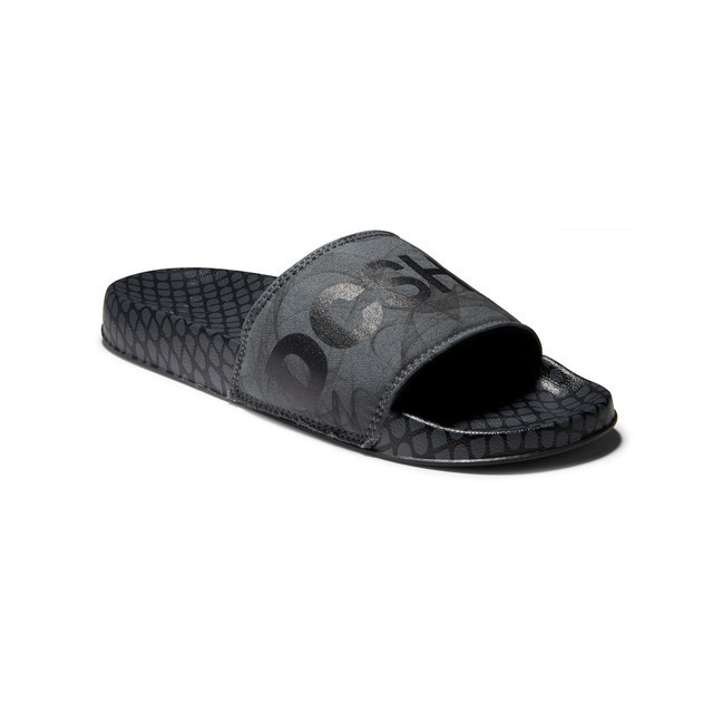 Jual DC Shoes Men DC Slide Se Sandals Dark Grey/Black ADYL100044 ...