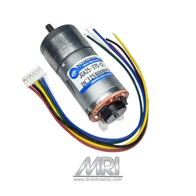 Jual DC Motor 25GA370 12V 600Rpm Encoder 7ppr | Shopee Indonesia