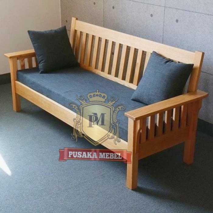 Jual bangku sofa bed minimalis kayu jati, bangku sofa outdoor kayu jati ...