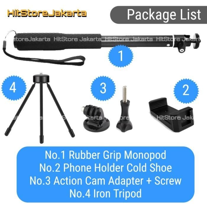 Jual Rubber Grip Monopod Tongsis Hp Gopro Insta360 Osmo Action Cam Tripod | Shopee Indonesia