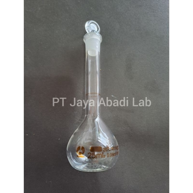 Jual volumetric flask glass 25 ml 25ml tabung ukur gelas ukur kaca ...
