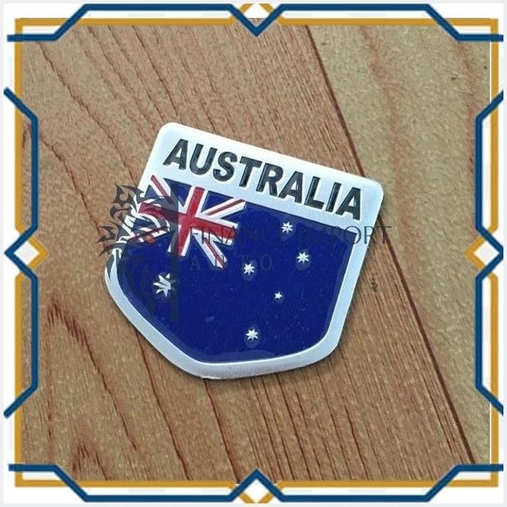 Jual [FCI] EMBLEM 3D ALUMUNIUM BENDERA AUSTRALIA STICKER PLAT AUSSIE ...