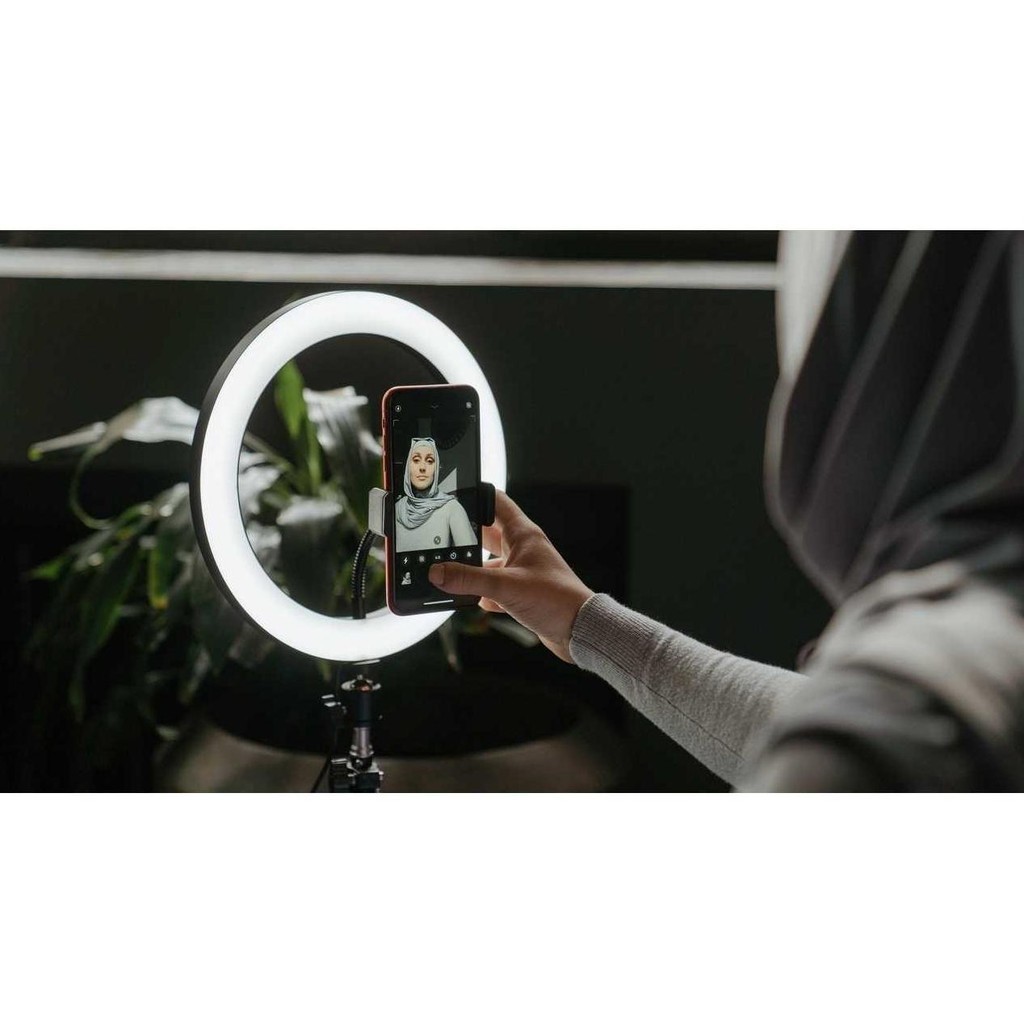 Jual DISC RING LIGHT 26CM + LIGHT STAND TRIPOD 2M SELFIE VLOGGER ...