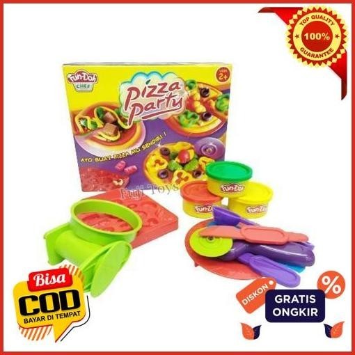 Jual Get New Fun Doh Pizza Party Mainan Edukasi Fundoh Playdoh Play Doh ...