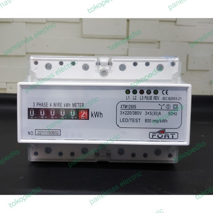 Jual Kwh Meter XTM1250S 3 phase / 3P / kwh meter 3phase analog Fort | Shopee Indonesia