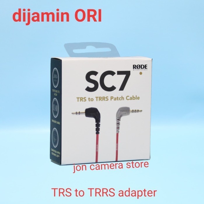 Jual Rode Sc7 Trs To Trrs Adapter/Adaptor Original Trs-Trrs Kabel Cable ...