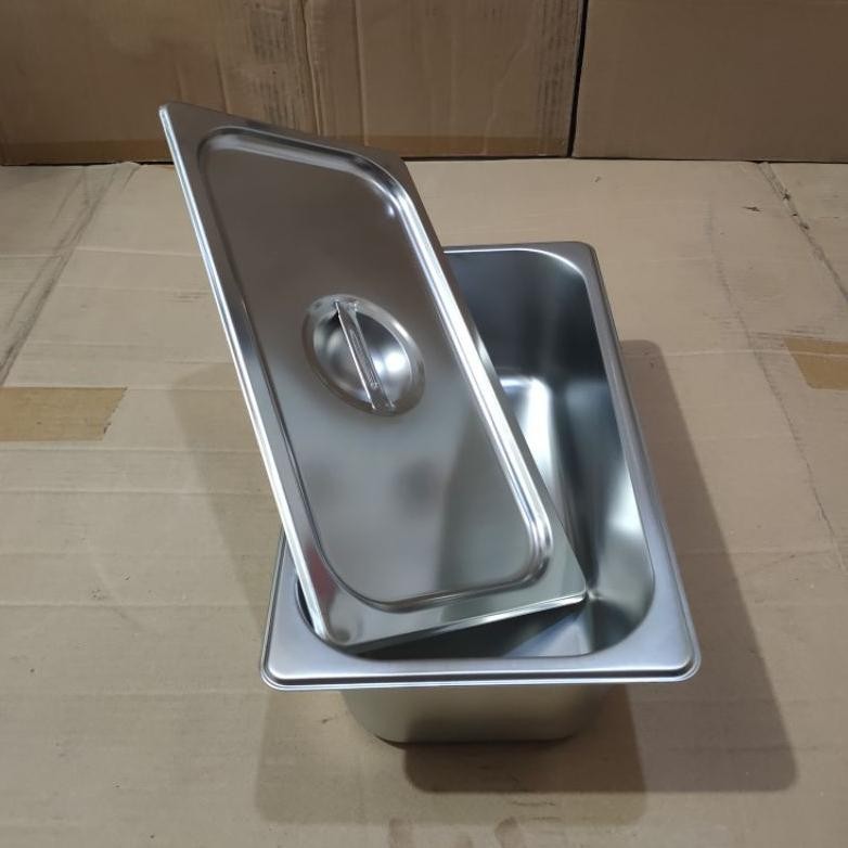 Jual Food Pan Stainless + Tutup 1/3 x 10 cm (32,5 x 17,6 x 10cm ...