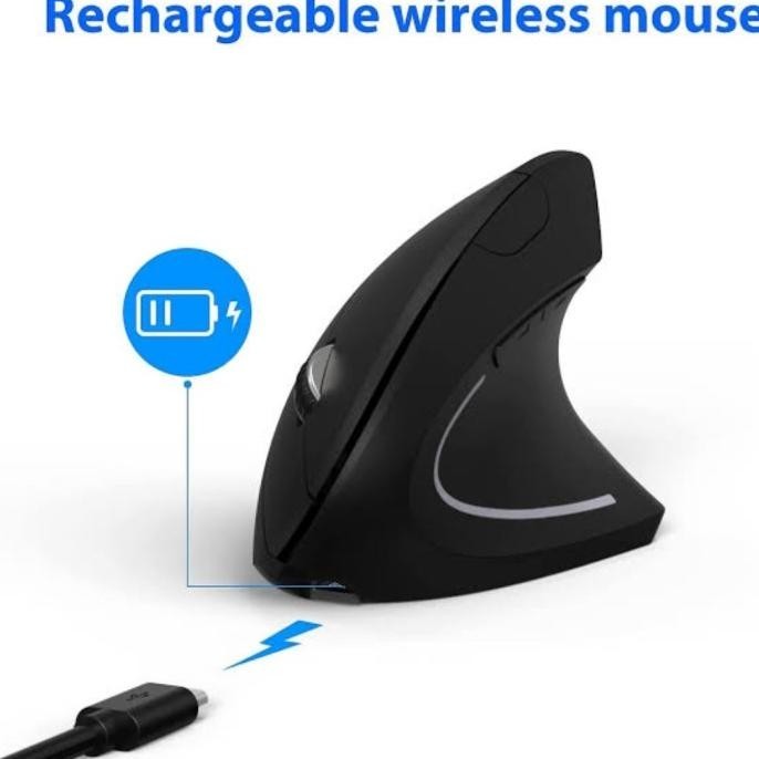Jual Mouse Wireless Ergonomic Vertical, Mice Wireless Ergonomis Power ...