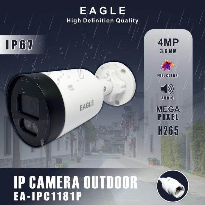 Jual IP CAMERA CCTV OUTDOOR INTERLUC EAGLE ASLI 4MP + POE FULL COLOR ...