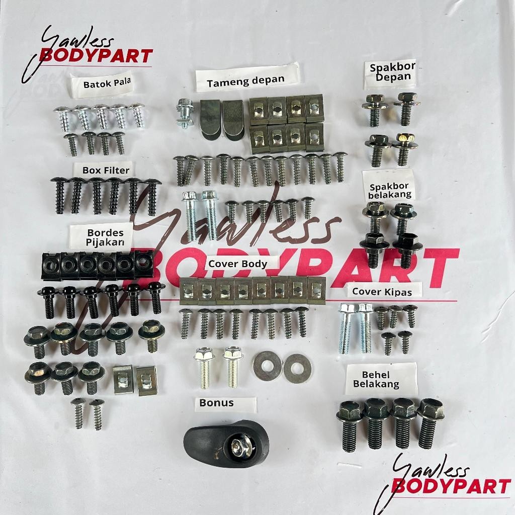 Jual Baut Body Beat Karbu Full Set / Baut Cvt Beat Karbu | Shopee Indonesia