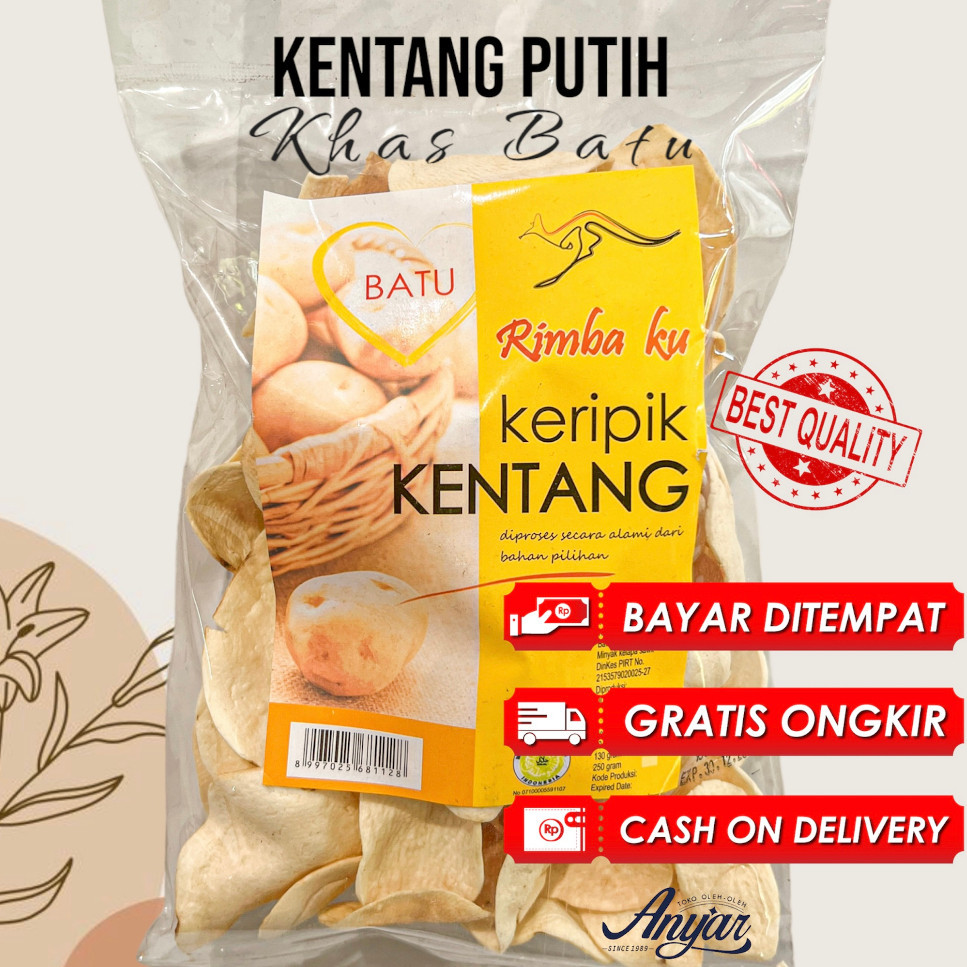Jual Keripik Kentang Putih khas Batu Cap RIMBA KU @130gr | Shopee Indonesia