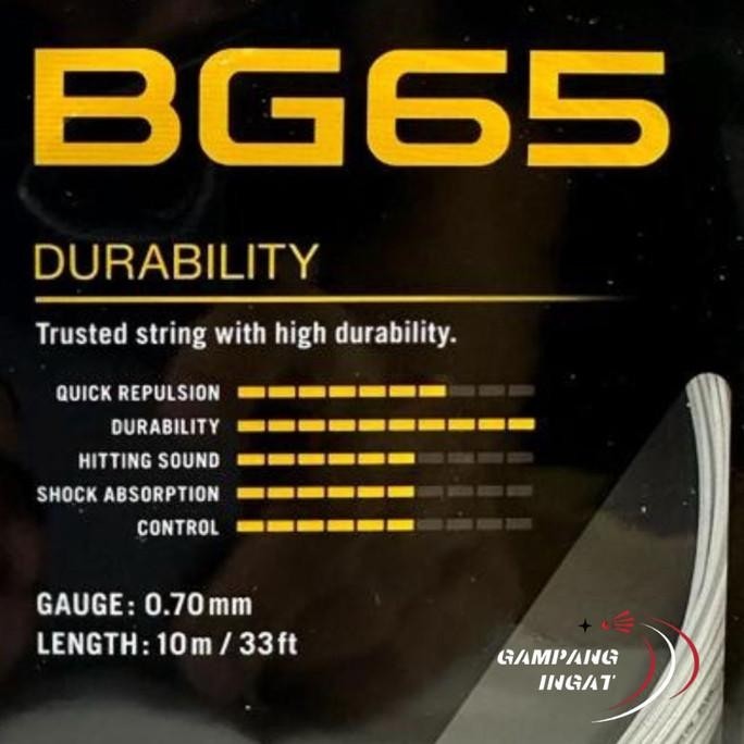 Jual Badminton String / Senar Raket Yonex BG 65 Original | Shopee Indonesia