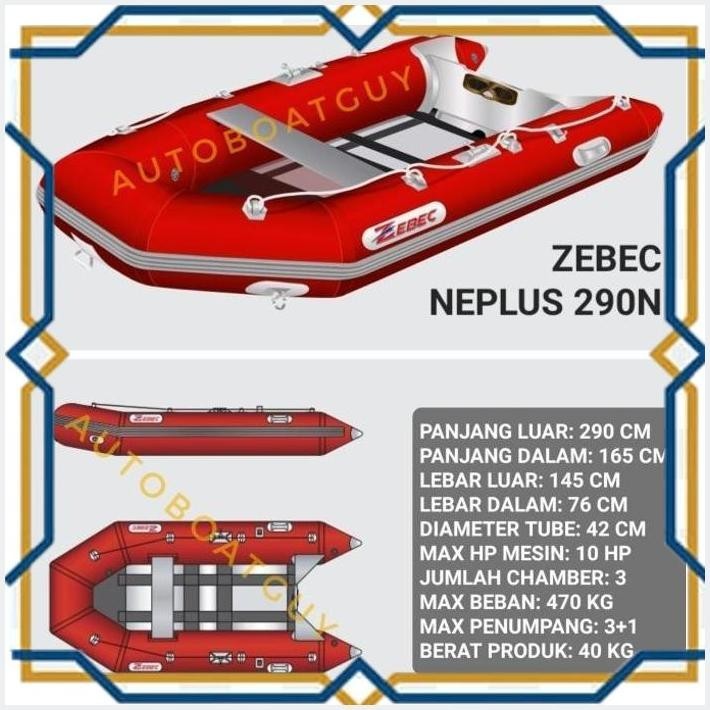 Jual [ABG] PERAHU KARET LCR ZEBEC NEPLUS 290N ( INFLATABLE BOAT 290 CM ...