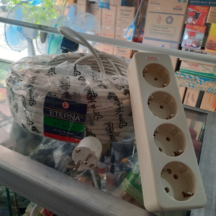 Jual Kabel Roll jadi Stopkontak Uticon steker 5Broco kabel Eterna ...