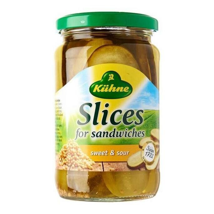 Jual Kuhne Sweet Sour Pickle Slices for Sandwiches Acar Timun Ketimun ...